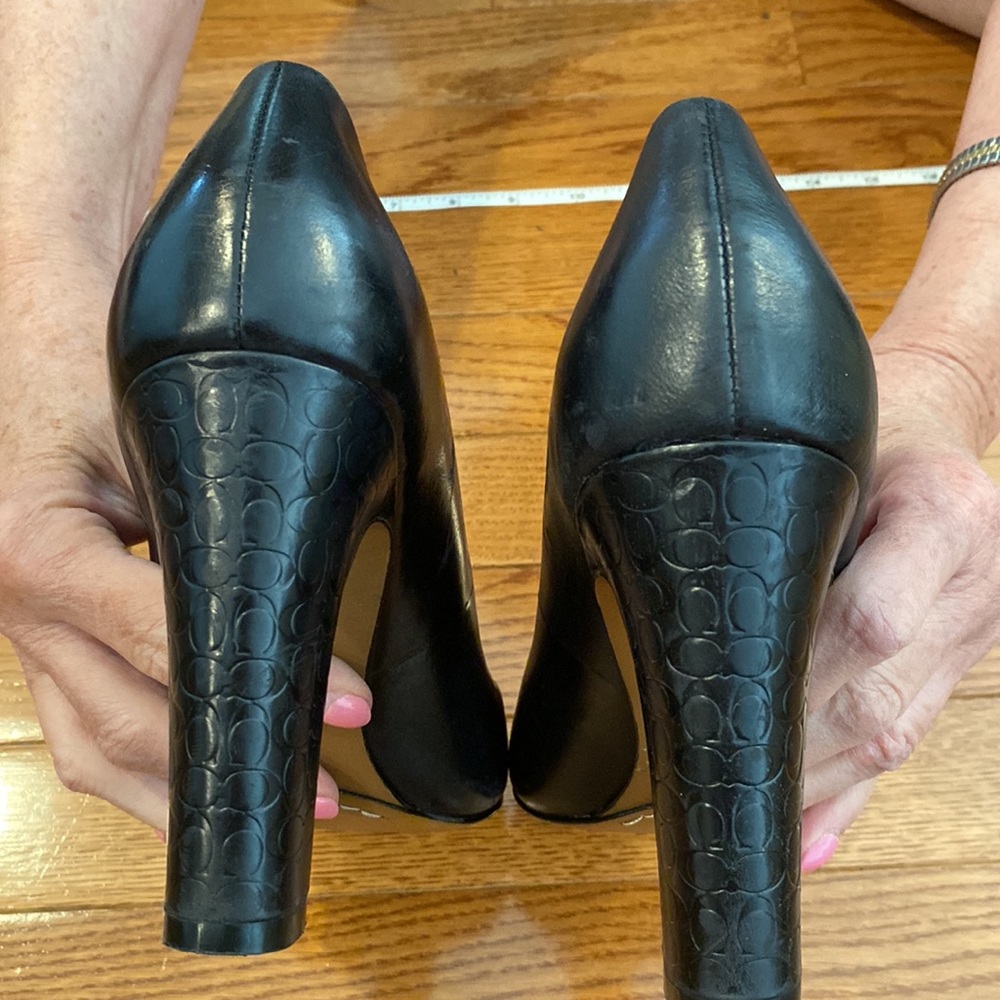 Coach Round Toed Chunky Heeled Pump Gem